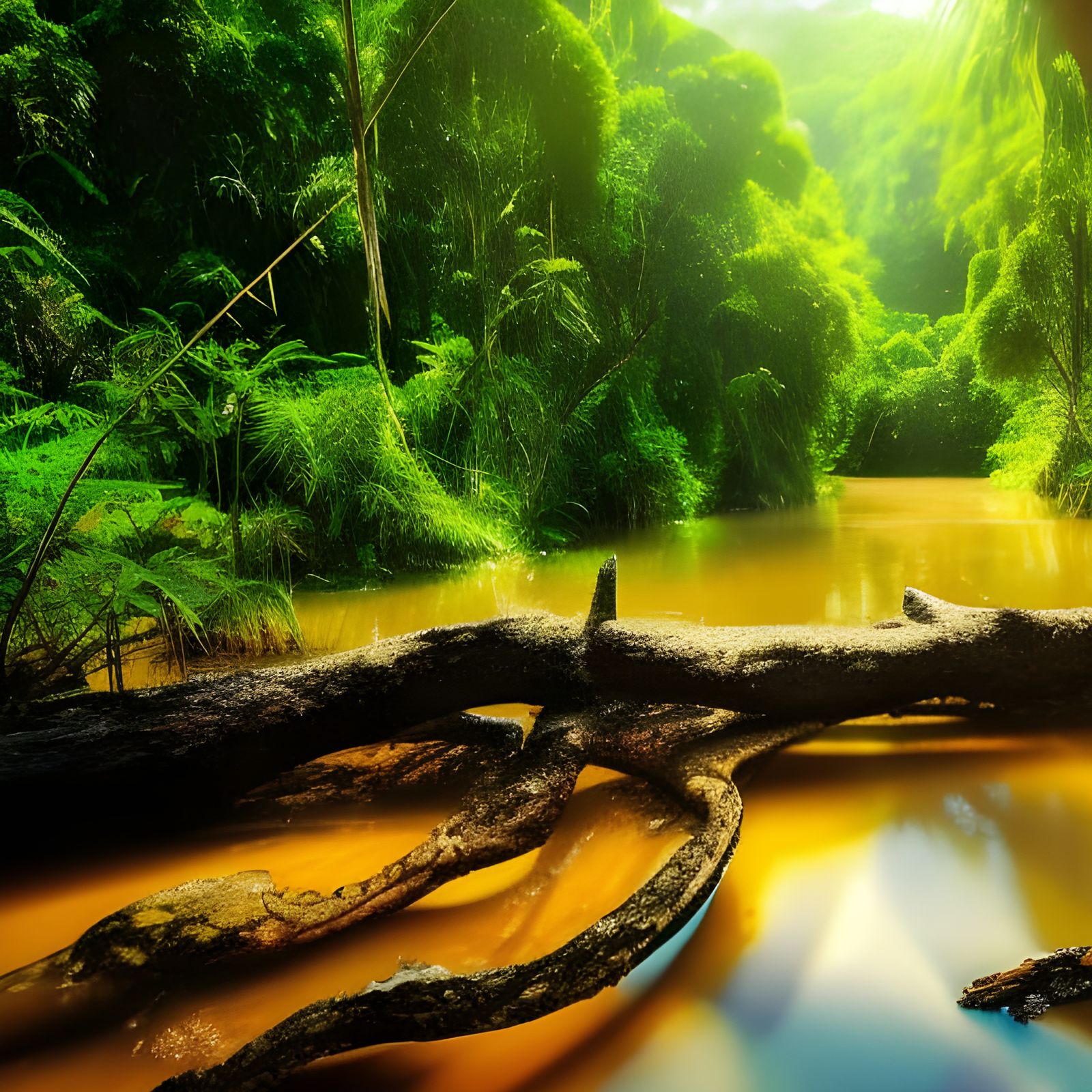 Muddy river - AI Generated Artwork - NightCafe Creator