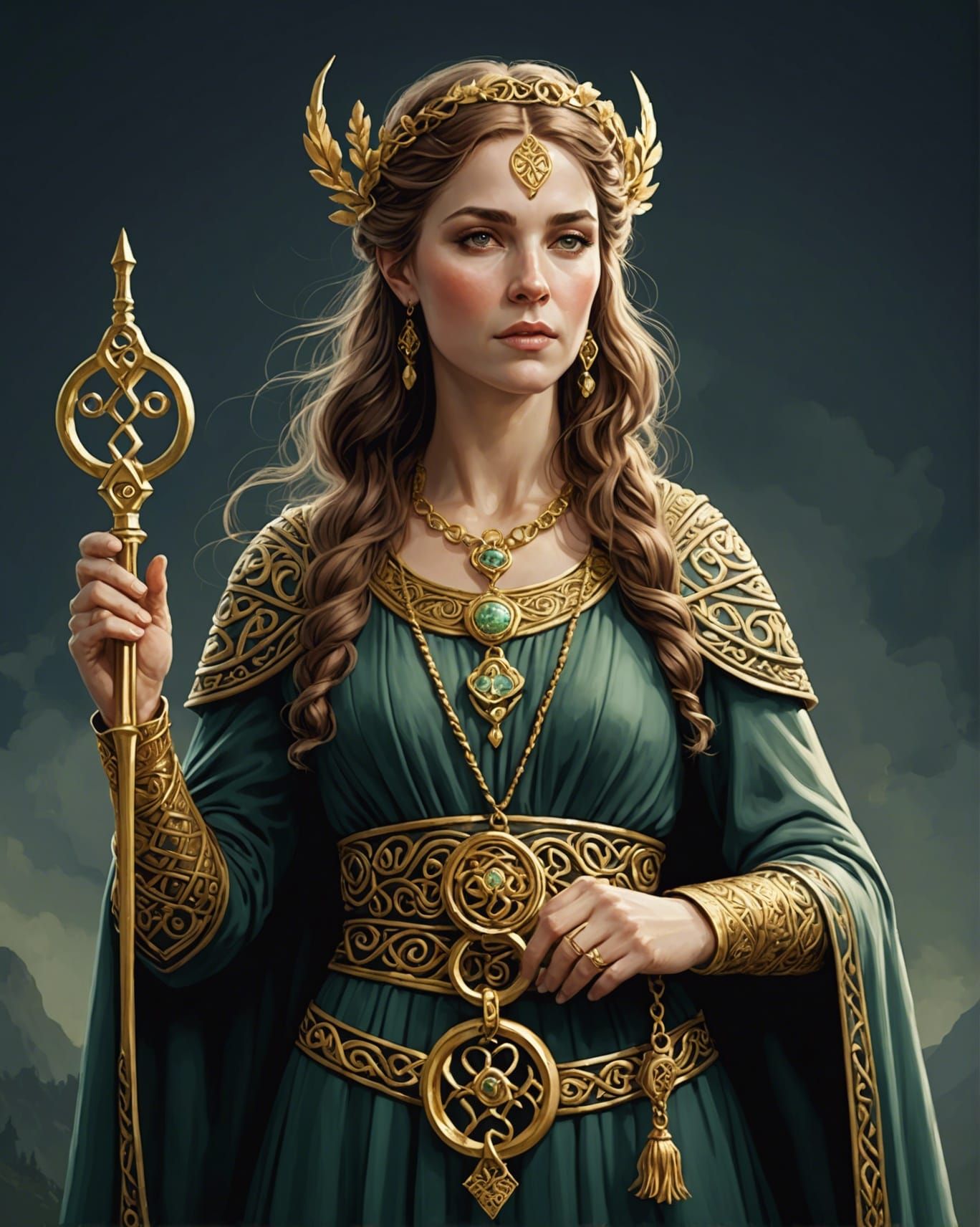 Berchta, Ancient Celtic Goddess - AI Generated Artwork - NightCafe Creator