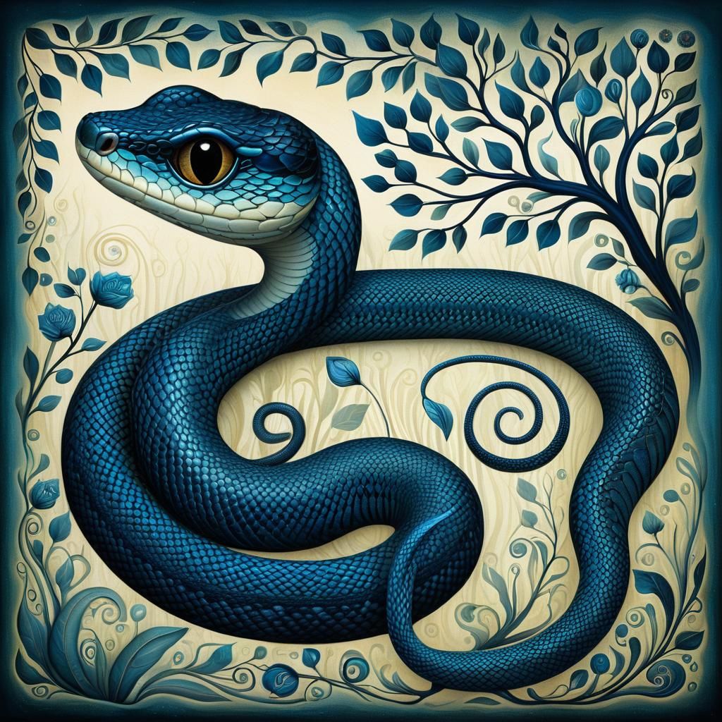 A beautiful blue snake by Amanda Clark and Andy Kehoe and Benjamin ...