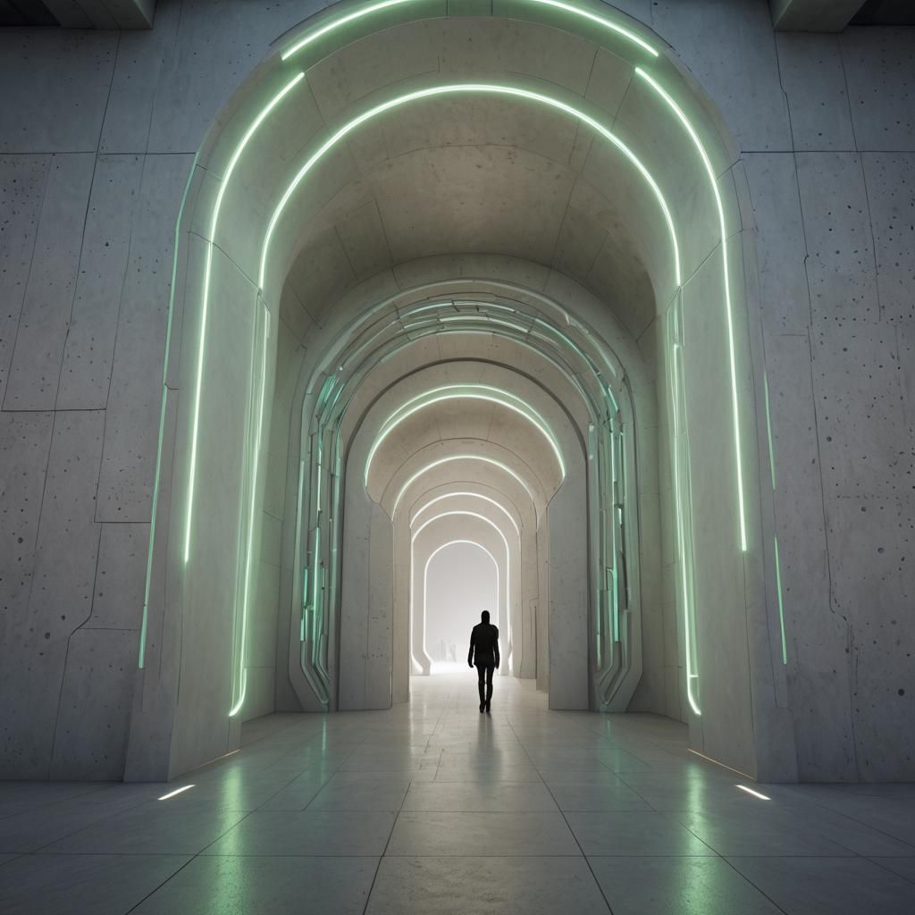 Entrance: The Gateway to the Unknown Structure: A large, futuristic ...