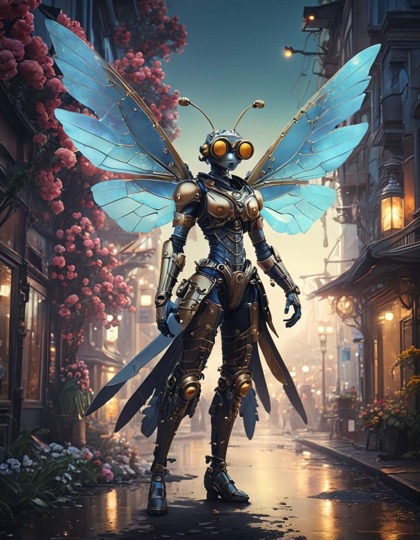 adeventures artwork of a (steampunk humanoid moth with fluffy antennae ...