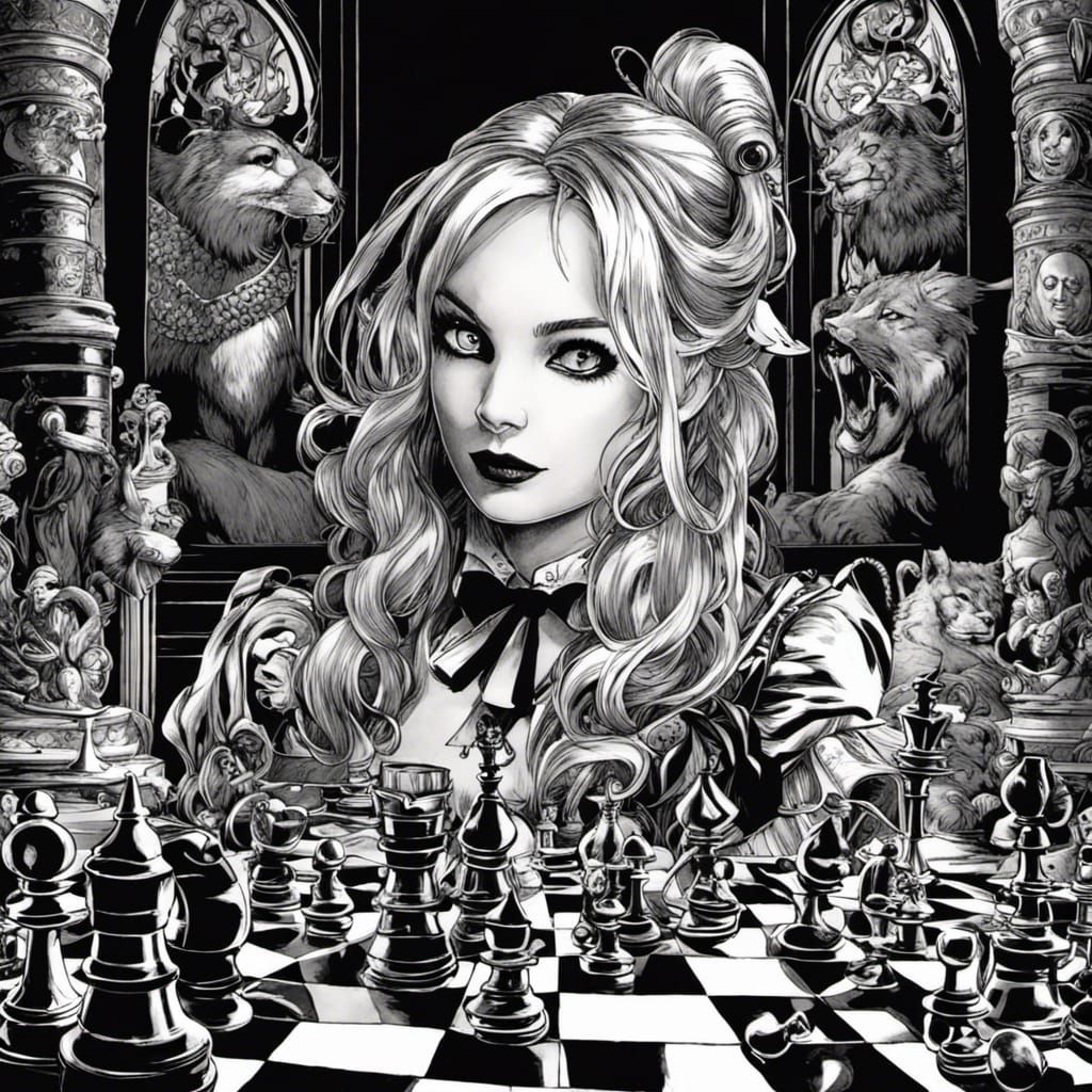 The Wonderland Gambit - AI Generated Artwork - NightCafe Creator