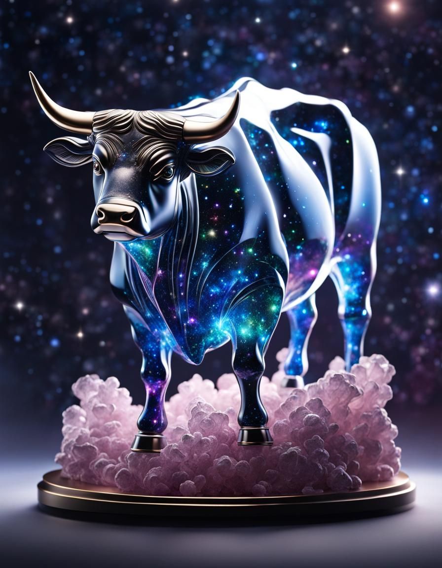 Glasstatue star sign series: Taurus / Stier - AI Generated Artwork ...