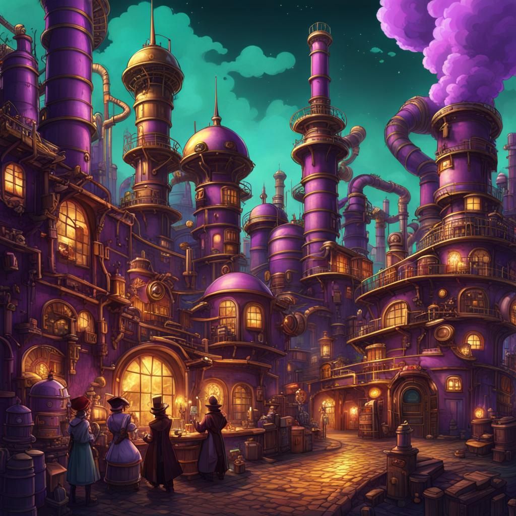 magical factory - AI Generated Artwork - NightCafe Creator