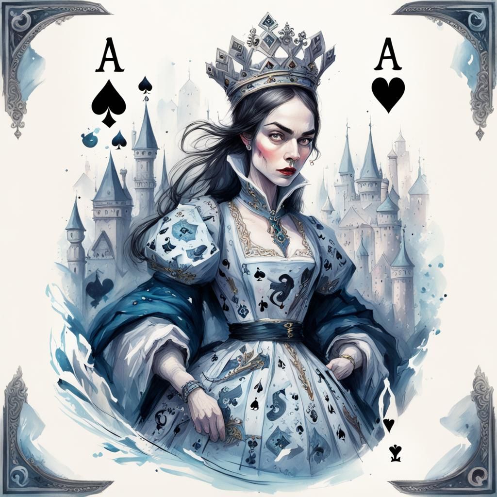 Queen of spades - Queen of Spades in Whimsical Style