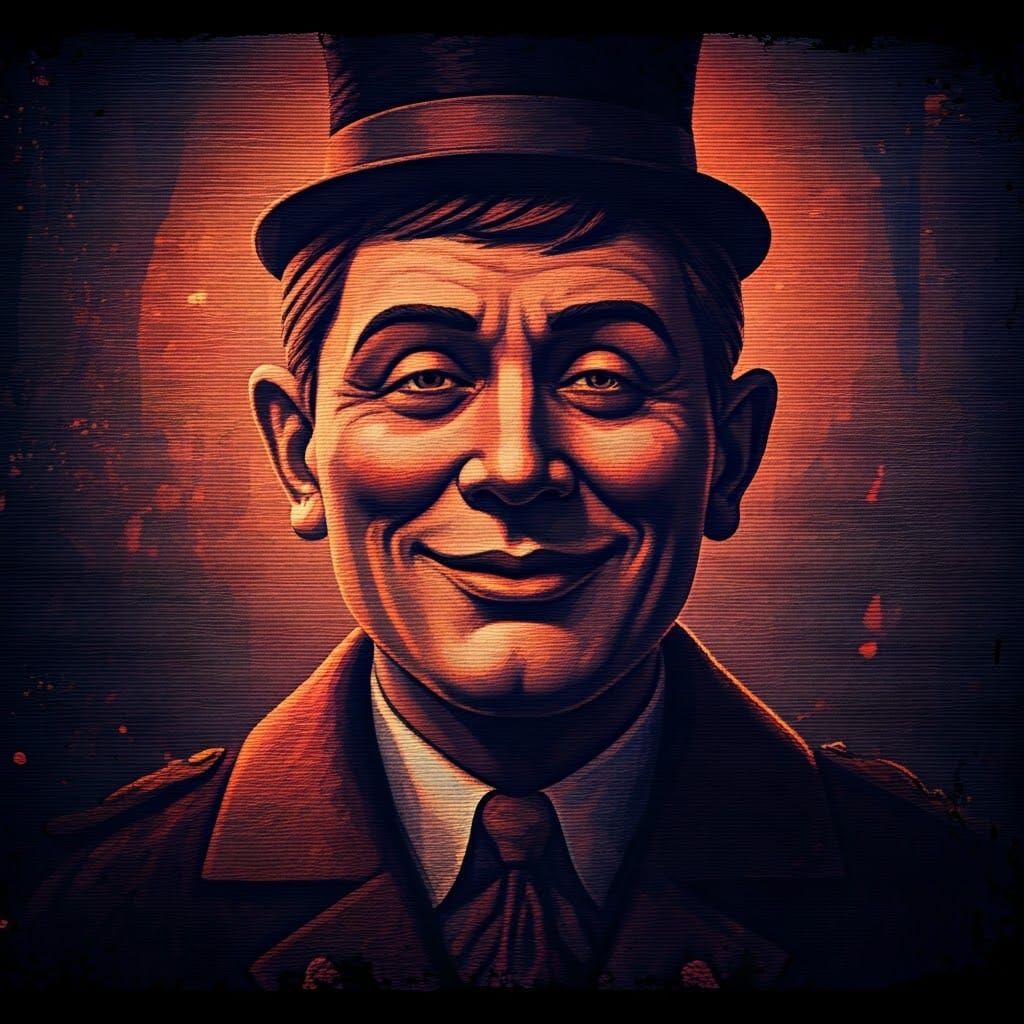 Glitchcore Circus Ringmaster in Distressed Screen ... - AI Art
