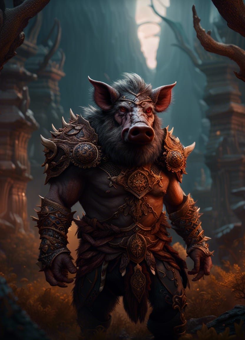 Boar Man - AI Generated Artwork - NightCafe Creator