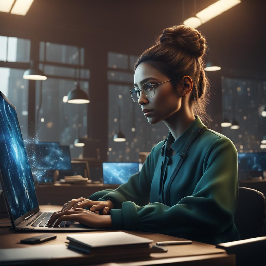 Magic work at office - AI Generated Artwork - NightCafe Creator