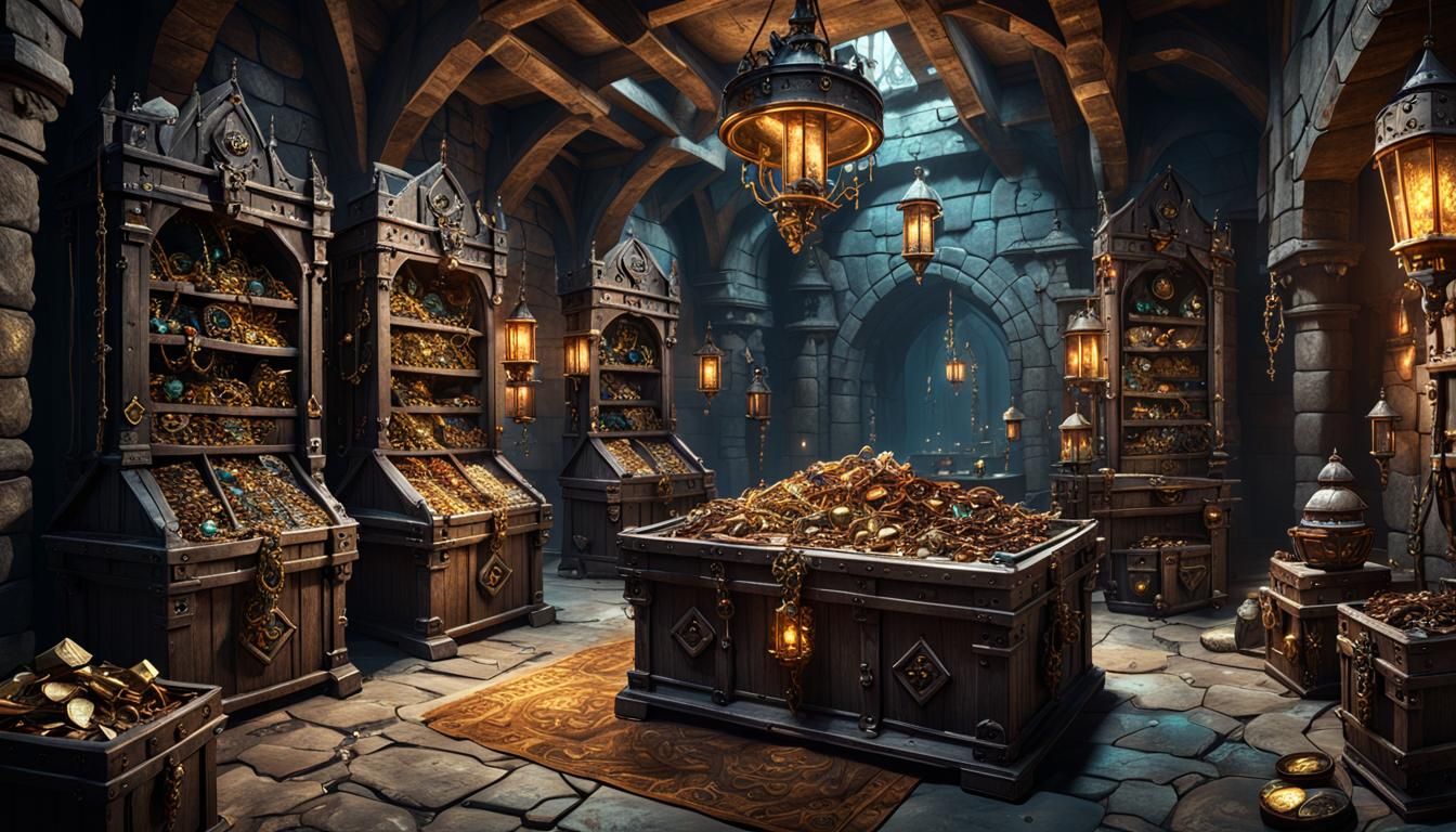 Dungeon Treasure Room - AI Generated Artwork - NightCafe Creator