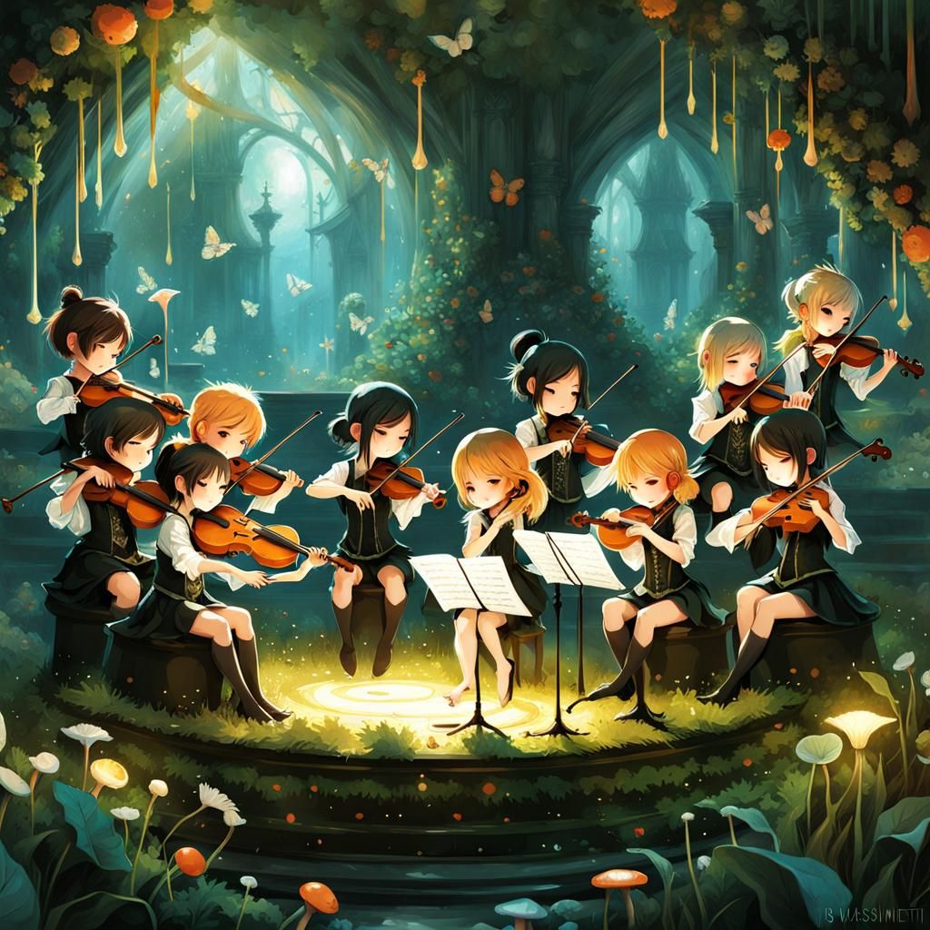 Fairy Orchestra - AI Generated Artwork - NightCafe Creator