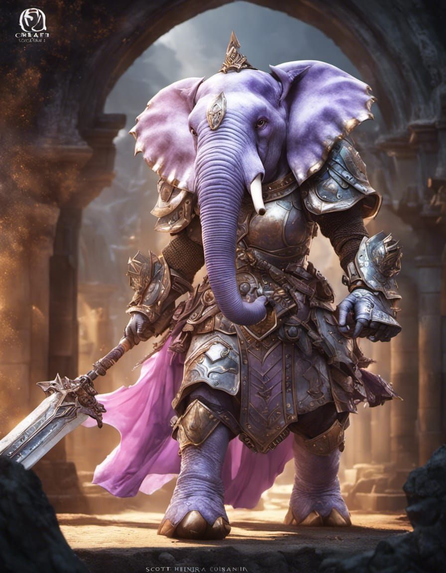 Loxodon D&D Character - AI Generated Artwork - NightCafe Creator