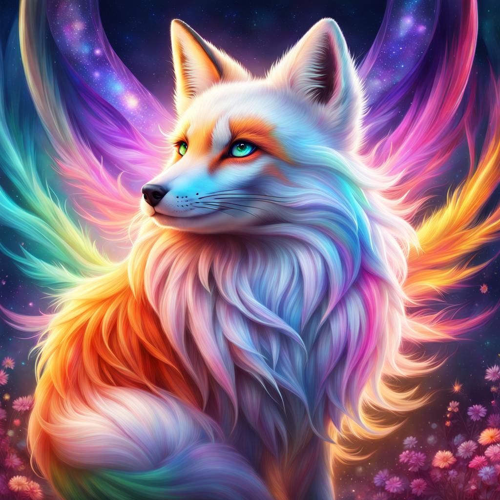 Celestial Spirit Fox - AI Generated Artwork - NightCafe Creator