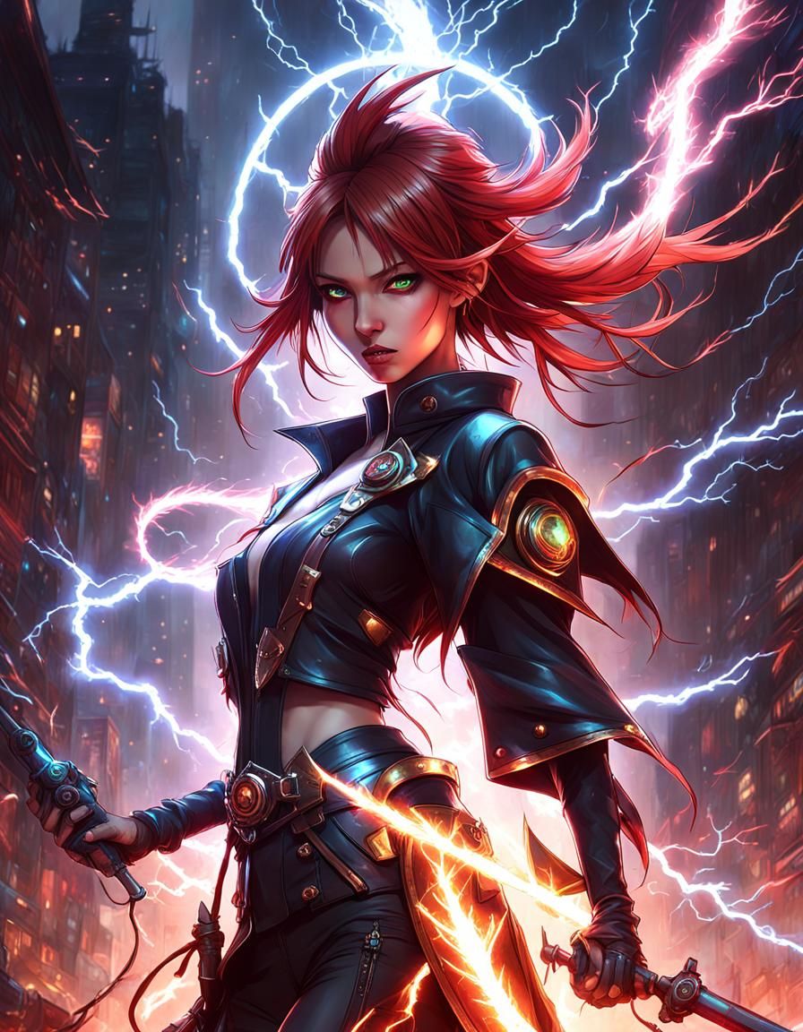 Lightning ninja - AI Generated Artwork - NightCafe Creator