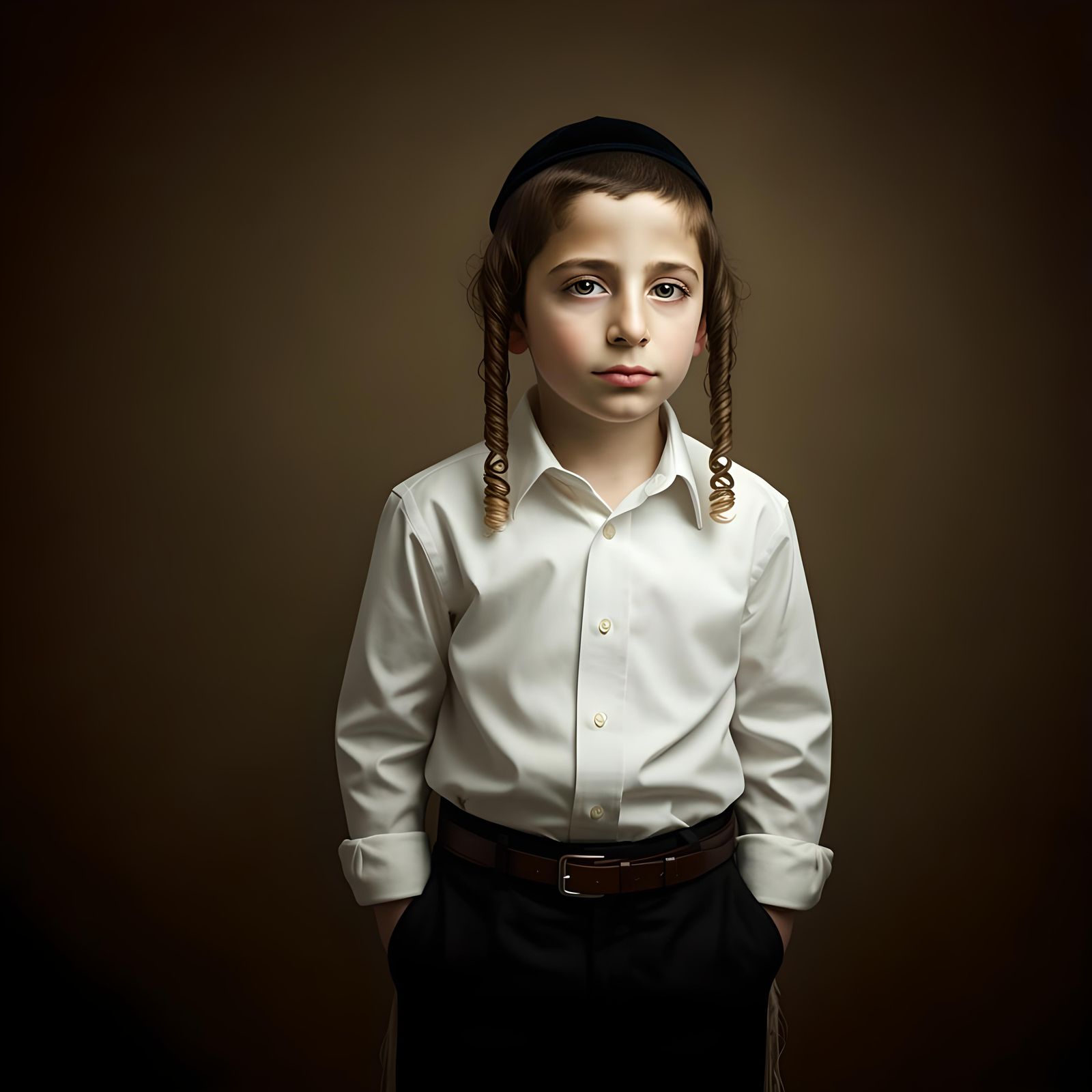 Hasidic Jewish boy - Ultra-Orthodox Boy in Traditional Attir...