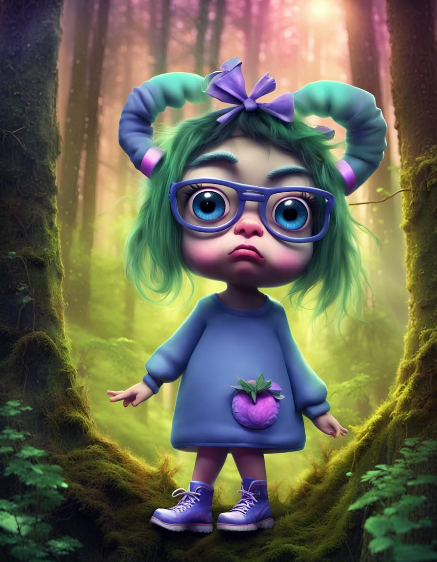 Glassigami - Grumpy Little Ms Ing - AI Generated Artwork - NightCafe ...