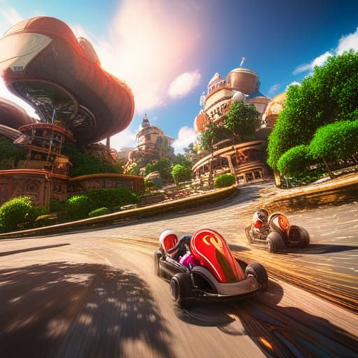 Enhanced mario kart - AI Generated Artwork - NightCafe Creator