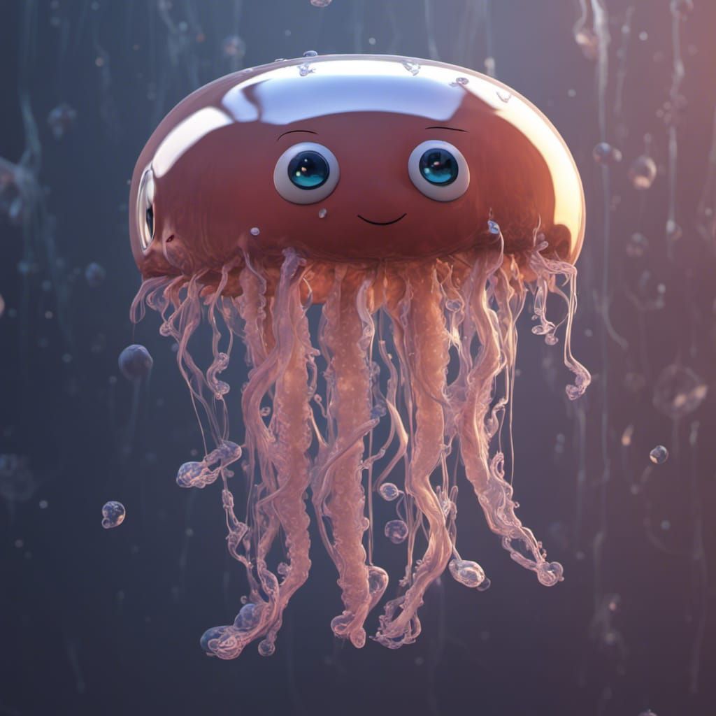 Liquid jellyfish - AI Generated Artwork - NightCafe Creator