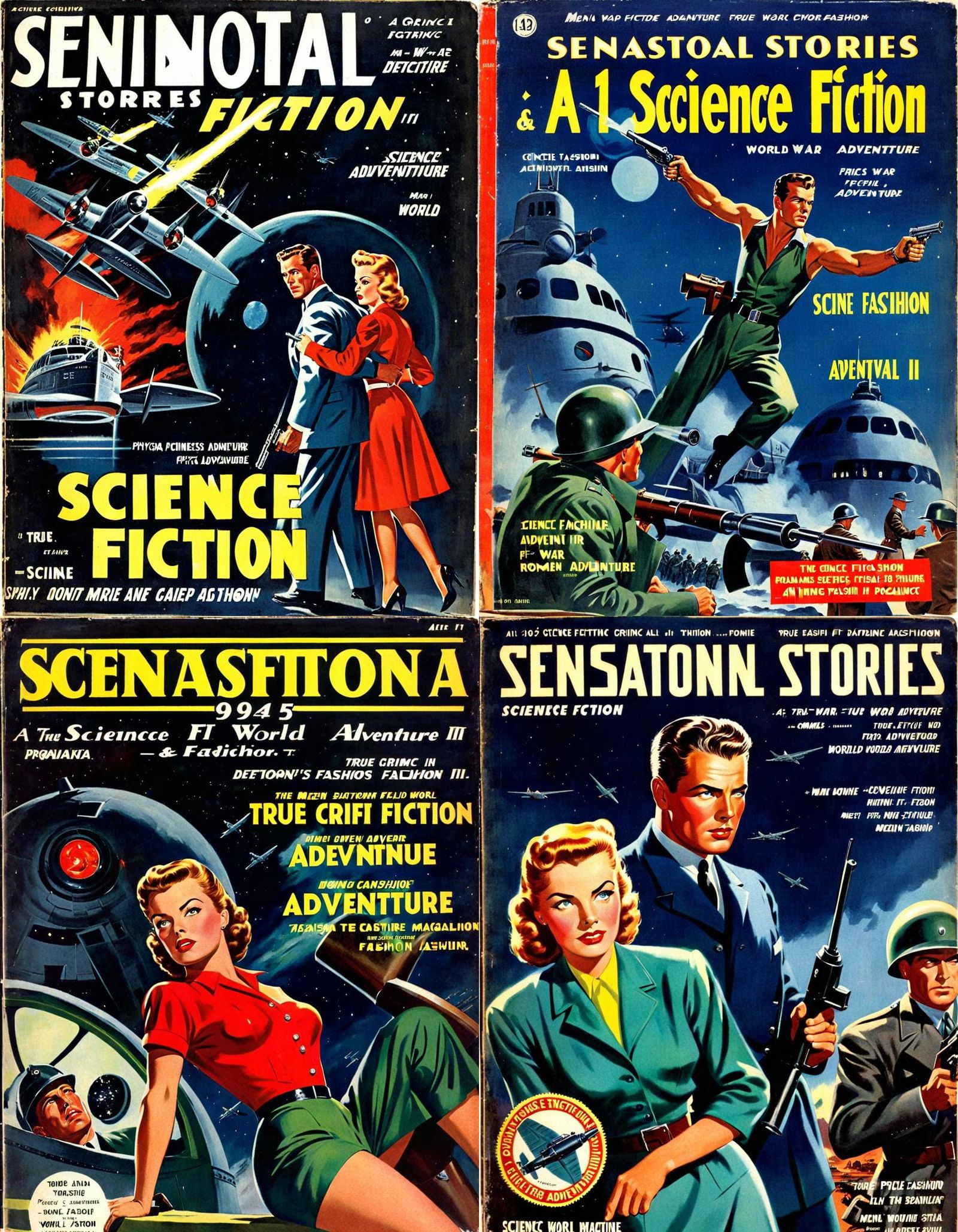 "Sensational Stories" magazine - AI Generated Artwork - NightCafe Creator