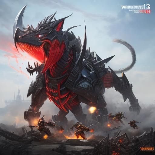 Brutal war against giant mech monsters. - AI Generated Artwork ...