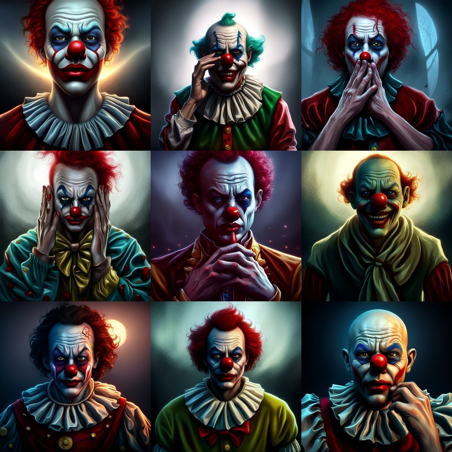 Extremely sad clown crying heartbreaking stillbtrying to make you laugh ...