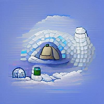 Iglu, pixel art - AI Generated Artwork - NightCafe Creator