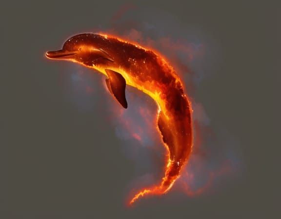 Lava Dolphin - AI Generated Artwork - NightCafe Creator