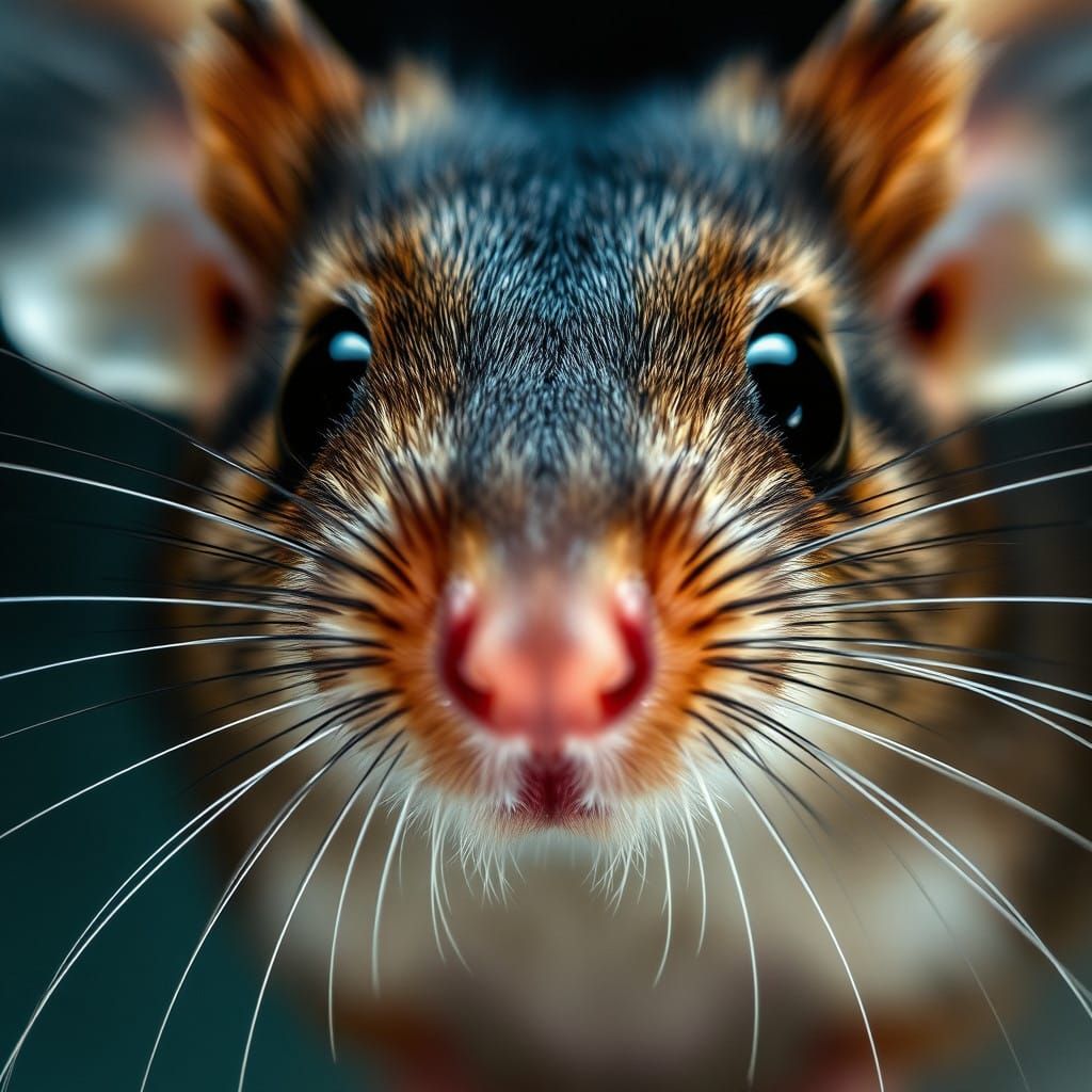 Up Close Mouse Edition - Magnified Mouse Portrait in Dreamy ...