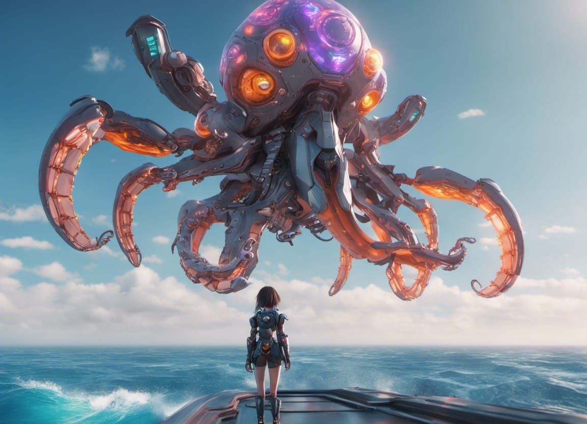 my friend the octopus - AI Generated Artwork - NightCafe Creator