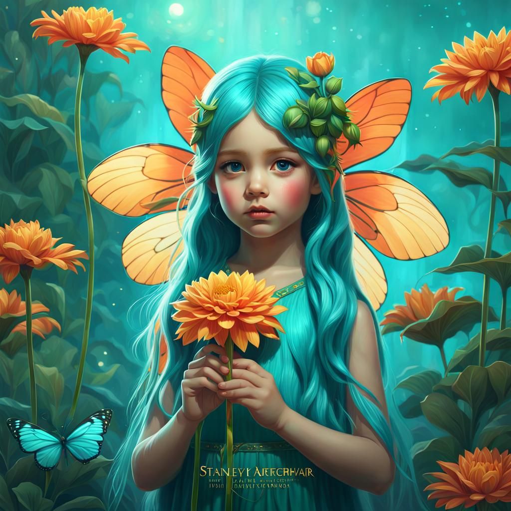 Cute Fairy Girl - AI Generated Artwork - NightCafe Creator