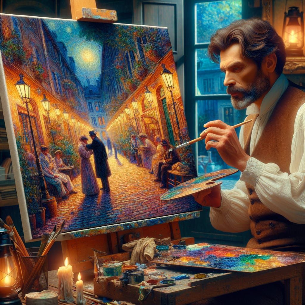 painting a masterpiece - AI Generated Artwork - NightCafe Creator