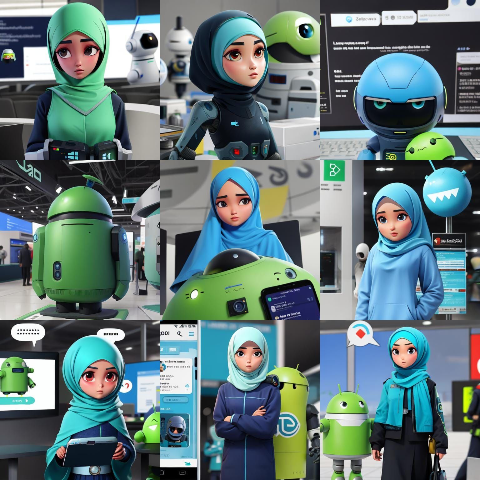 Muslim girl Android chat bot - AI Generated Artwork - NightCafe Creator