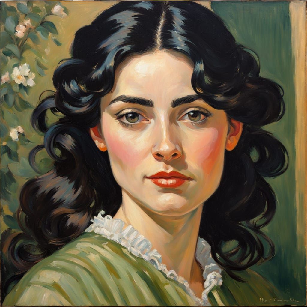 "Post Impressionism" Portrait - Sensual Post Impressionist W...