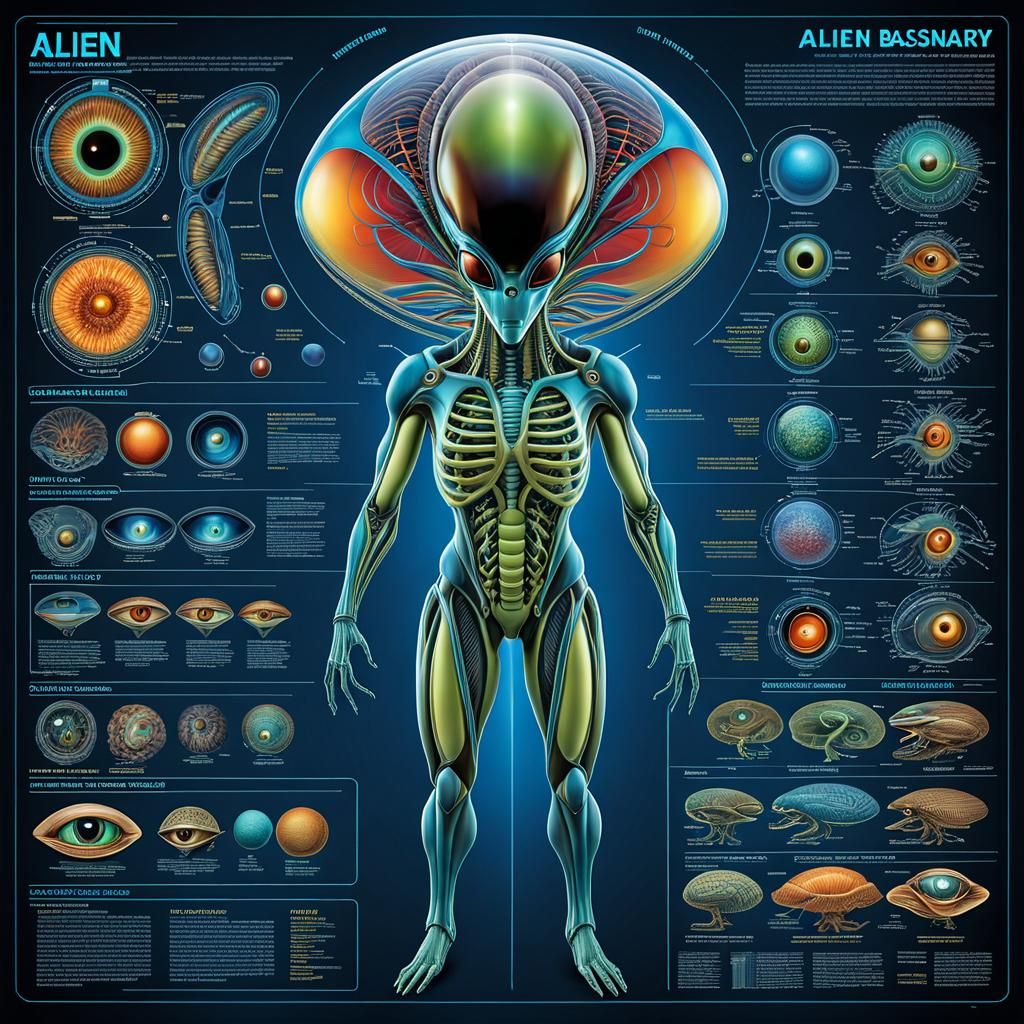 Area 51 - 1947 Alien Anatomy Sheet 💫👽📖 - AI Generated Artwork ...