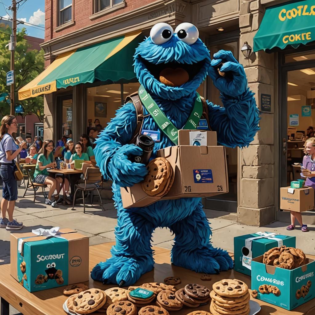 Cookie Monster Raid - AI Generated Artwork - NightCafe Creator