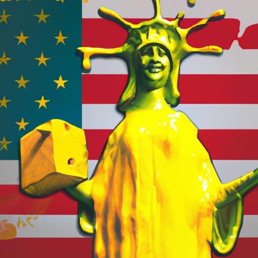 a swiss gouda cheese statue of liberty - AI Generated Artwork ...