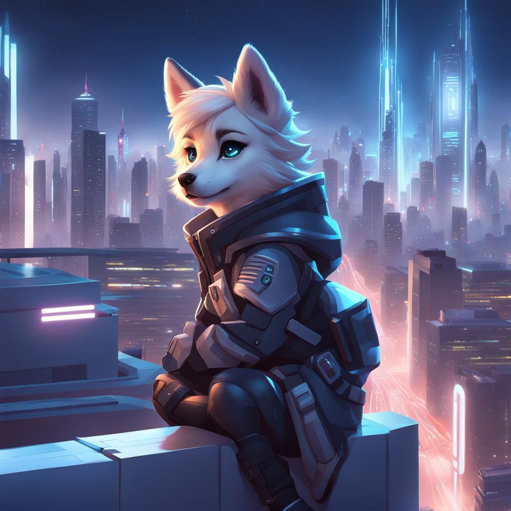 Cyber Wolf - AI Generated Artwork - NightCafe Creator