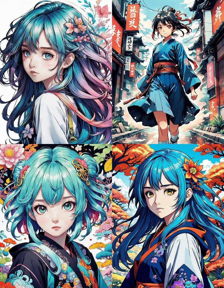 Niji line art coloring page - Vibrant Anime-Inspired Line Ar...