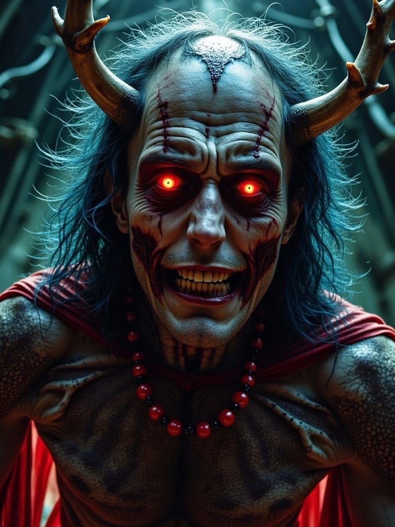 Creepy Undead Necromancer in Hyper-Realistic Detai... - AI Art