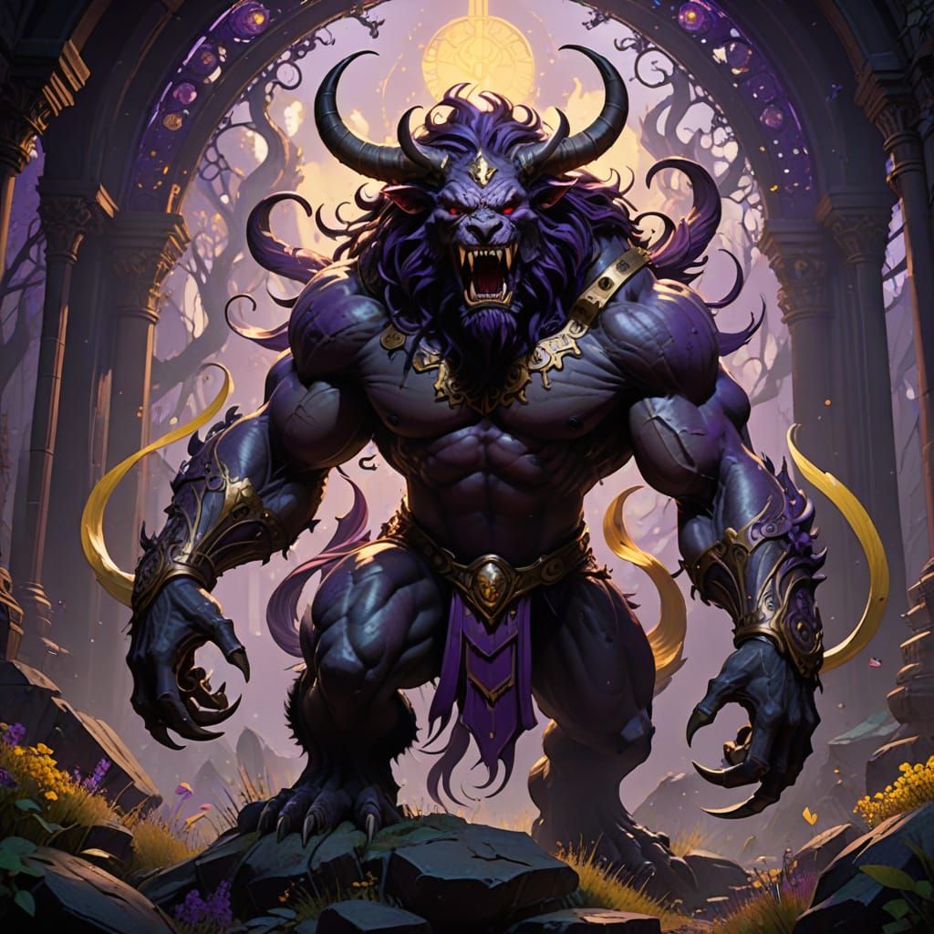 Gothic Beast Unleashes Fury in Dark Fantasy Univer... - AI Art