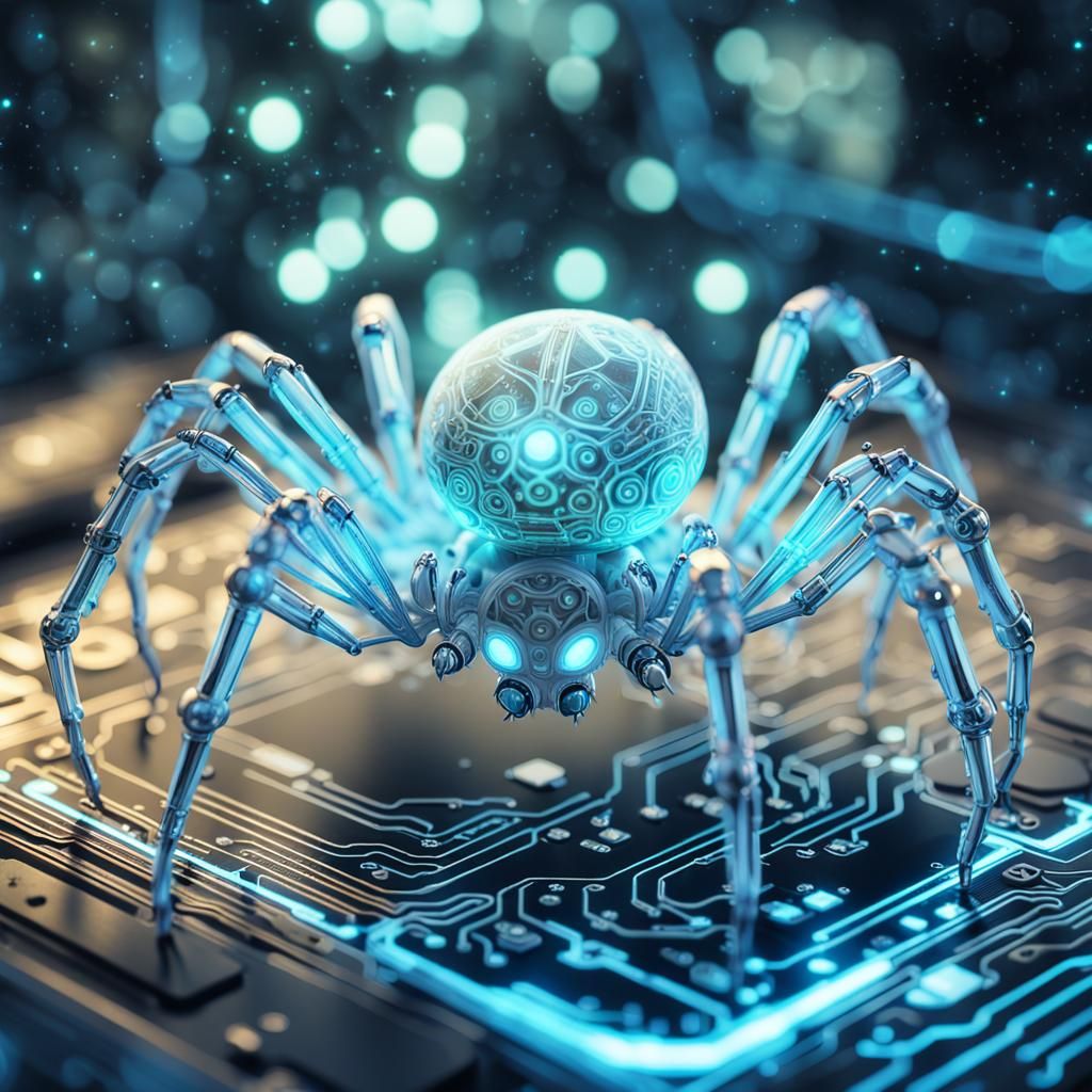 Cyber Spider - AI Generated Artwork - NightCafe Creator