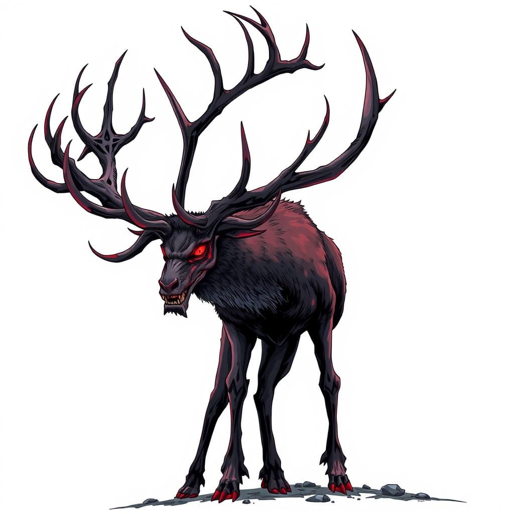 Majestic Corruption: Anime JRPG Elk - AI Art