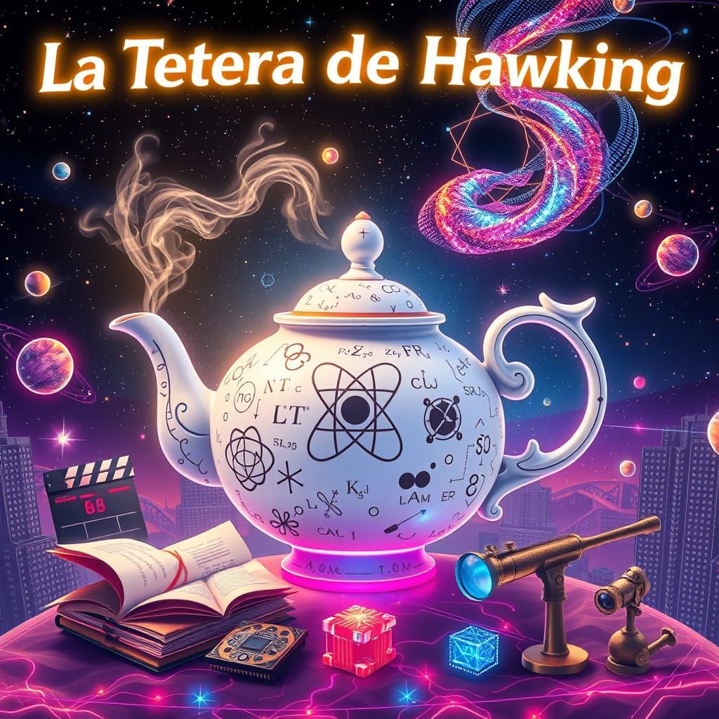 Vibrant Digital Art of Teapot Meets Science and Te... - AI Art