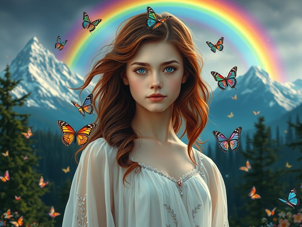 Is There Sky On Earth? - Serene Maiden in Whimsical Fairy-Ta...