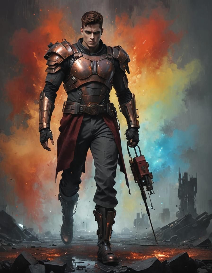 copper starting to rust roman neofuturistic look technologically ...