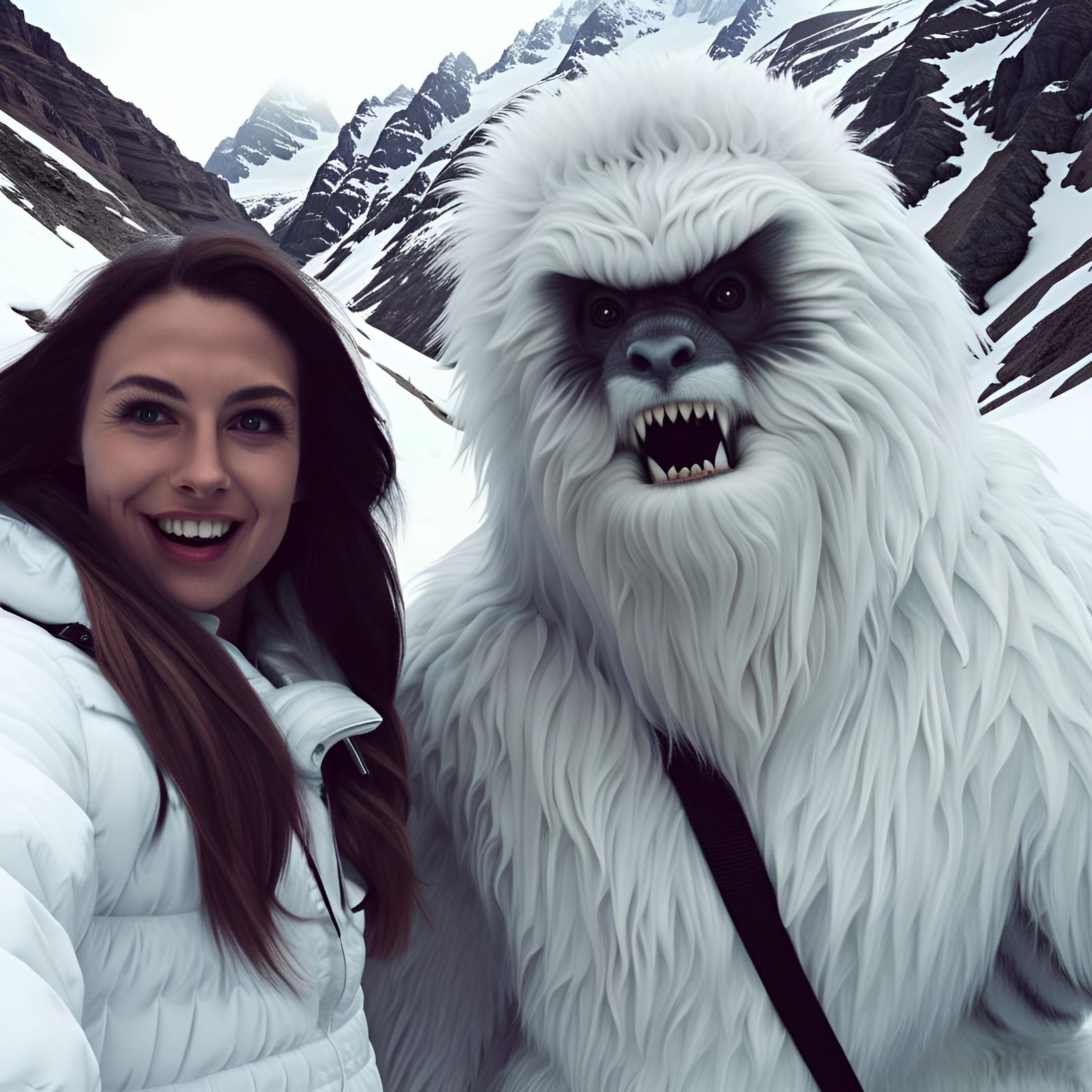 Selfies with a Yeti - AI Generated Artwork - NightCafe Creator