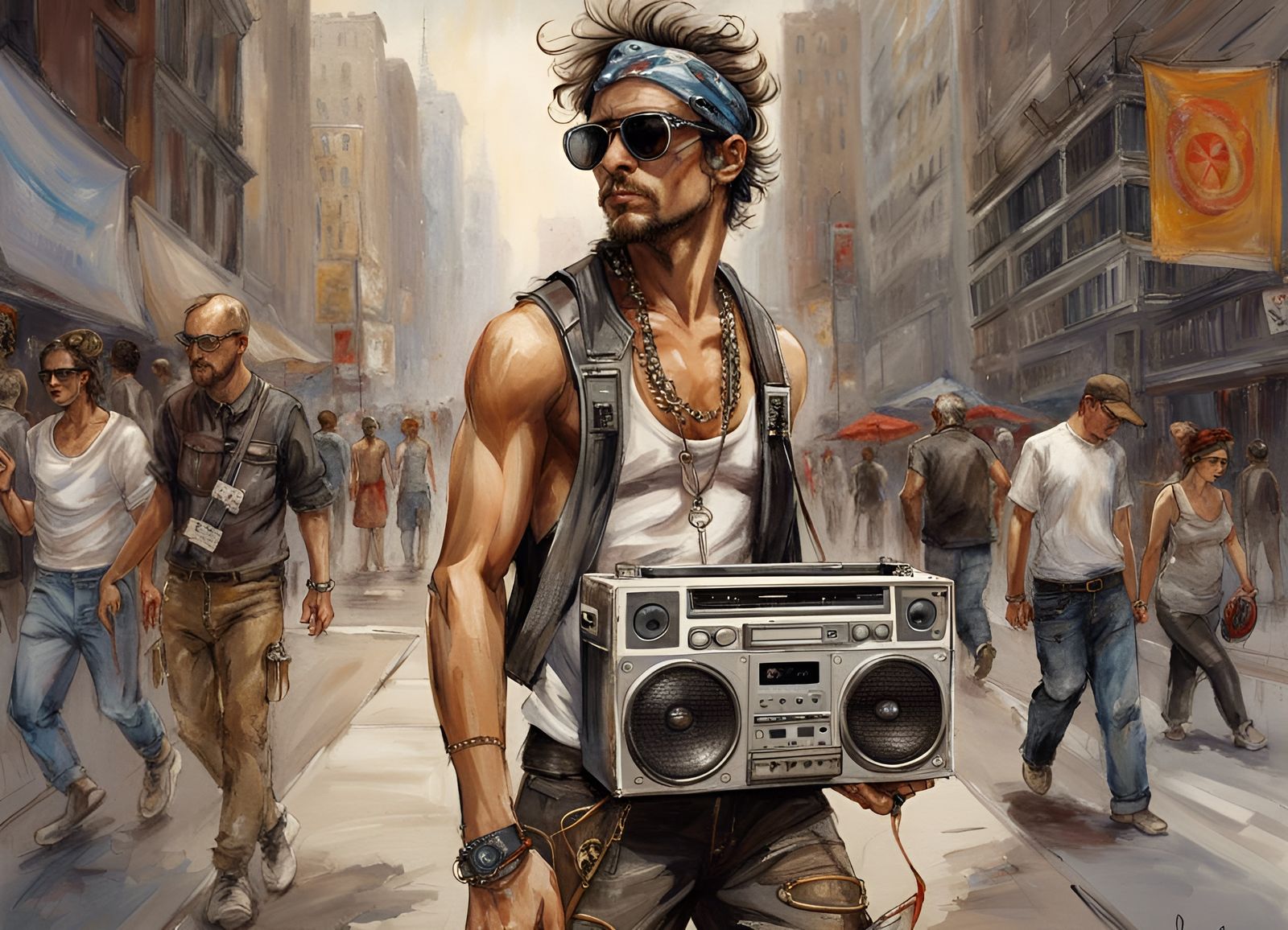Boombox in NY - AI Generated Artwork - NightCafe Creator