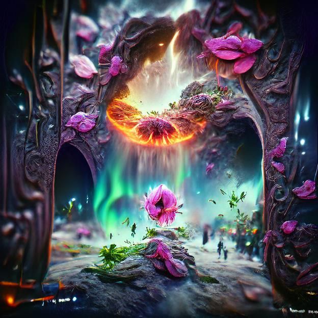 Flower portal 🌸 - AI Generated Artwork - NightCafe Creator