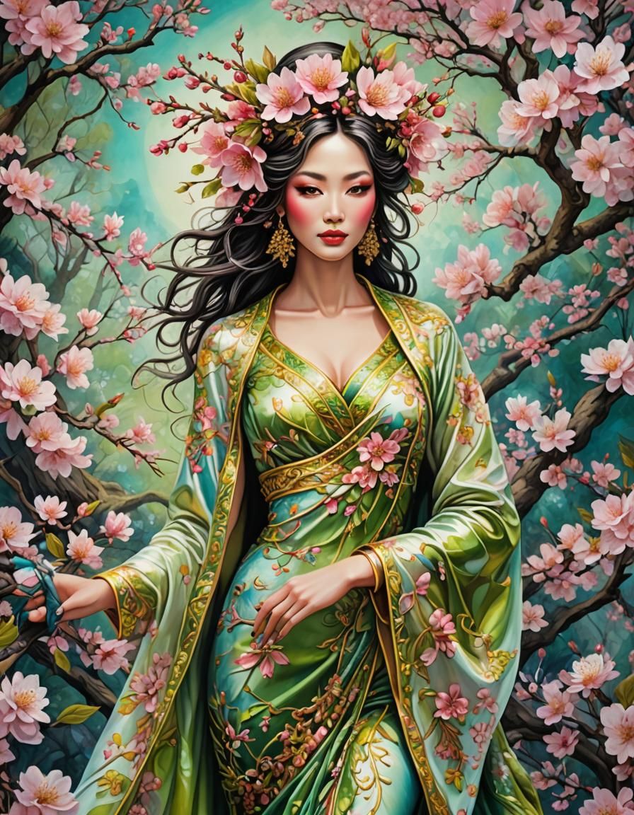 Goddess of Spring - AI Generated Artwork - NightCafe Creator