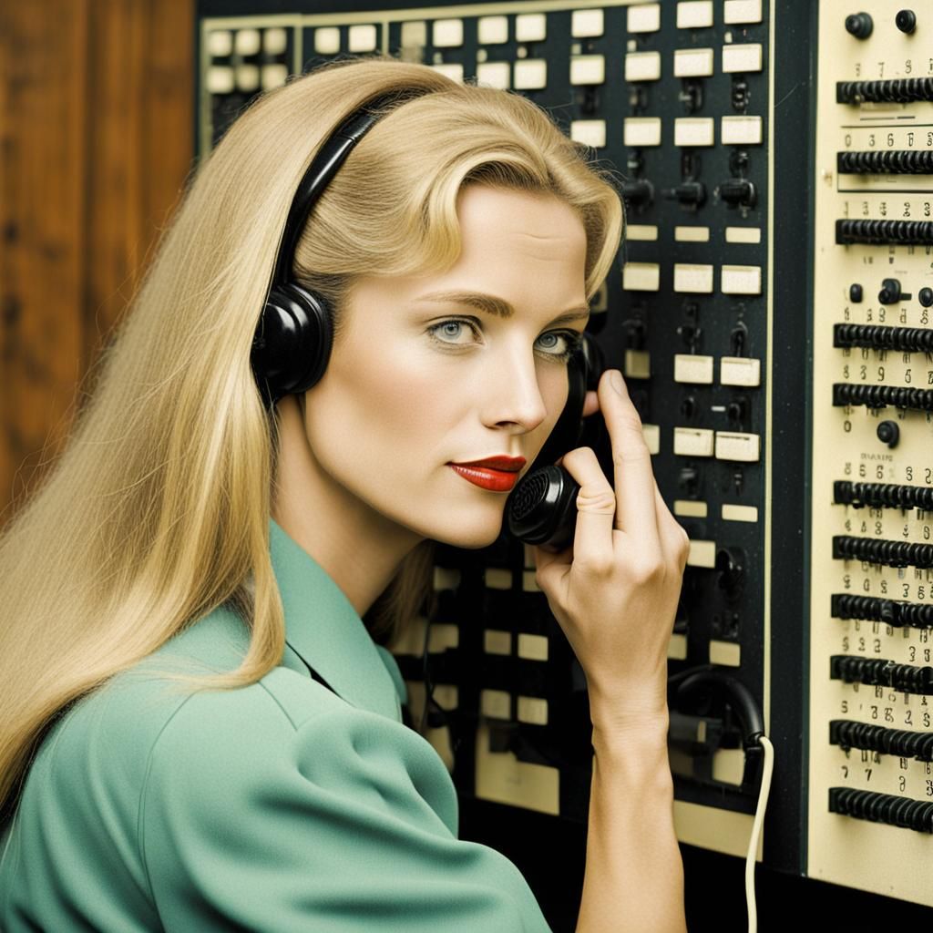 Telephone operator - AI Generated Artwork - NightCafe Creator
