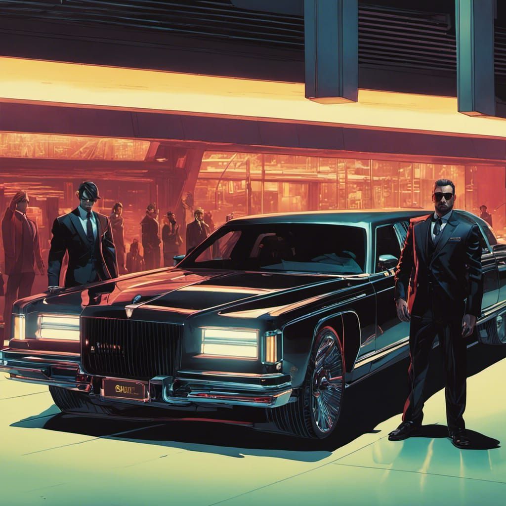 Two Goons and Limo - Retro-NearFuture Style - AI Generated Artwork ...